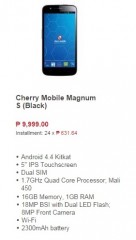 Cherry Mobile Magnum S. 18MP Camera Phone – Philippines Information